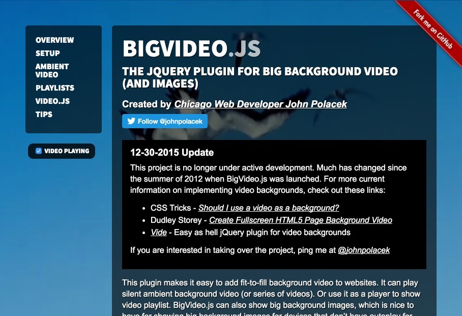 インパクト抜群！フルスクリーン背景を実装するときに便利なjQeuryプラグイン9選｜ferret