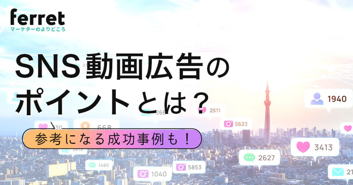 事例から学ぶSNS動画広告の基本的なポイント。費用や運用方法を解説｜ferretメディア